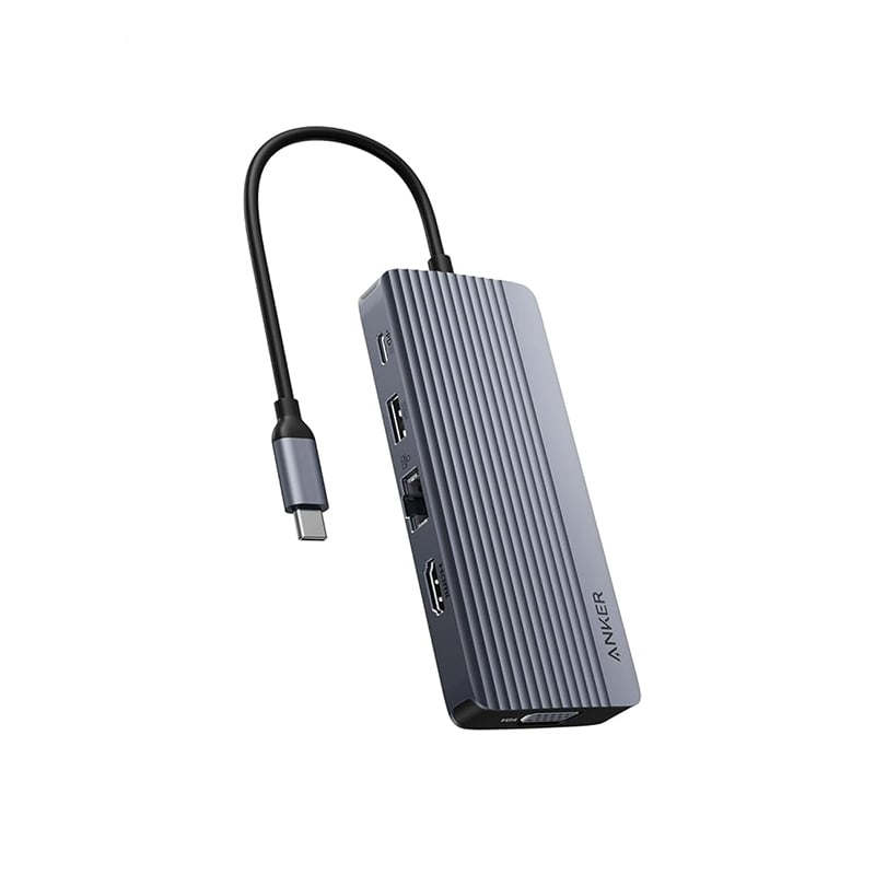 Anker A83C2HA1 10-in-1 USB C Hub, Dual-Display USB-C Docking Station
