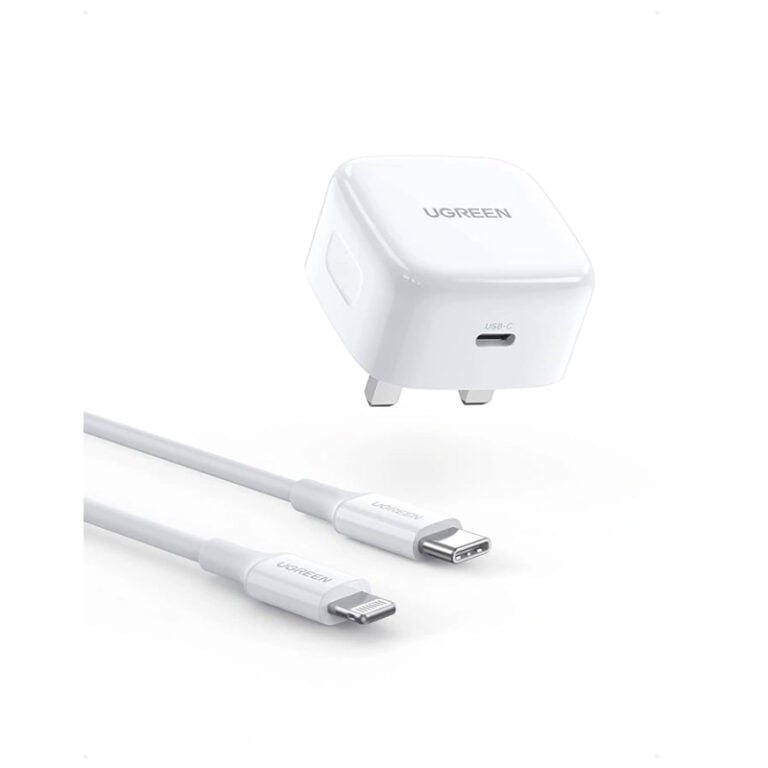 UGREEN 70297 20W Type-C PD UK 3 Pin Fast Charger with USB-C to ...