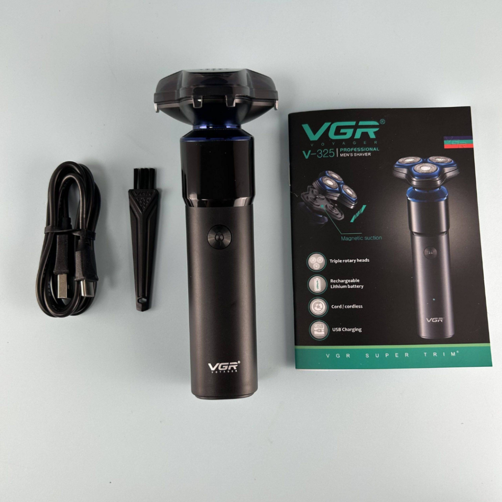 VGR V-325 Professional Mens Shaver with Triple Rotary Heads Magnetic ...